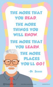 Dr. Seuss Poster for Read Across America Day - KeepnTrack