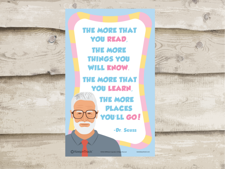 Dr. Seuss Poster for Read Across America Day - KeepnTrack