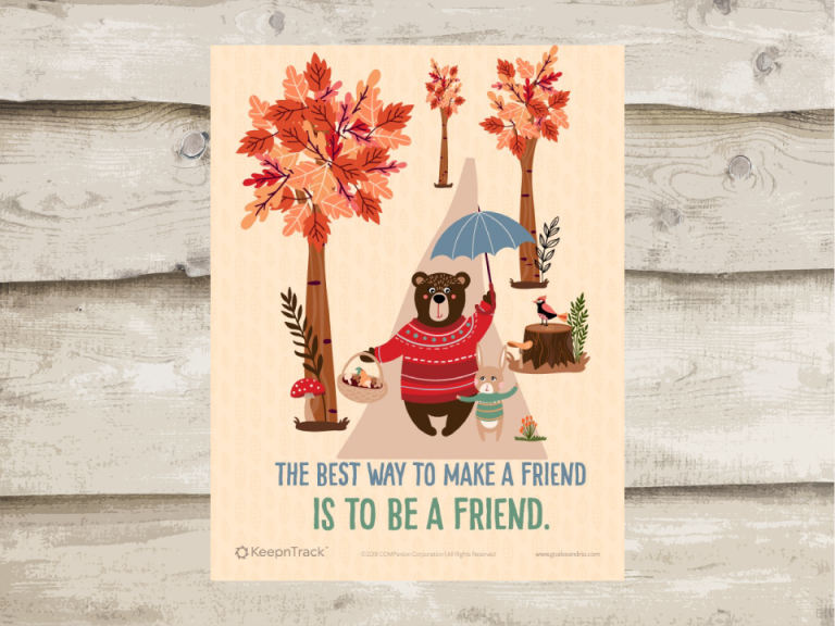 November Friendship Poster - KeepnTrack Visitor Management